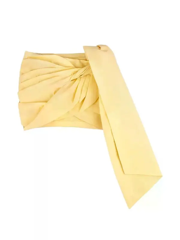 AREA Taffeta Knot Mini Skirt - Yellow