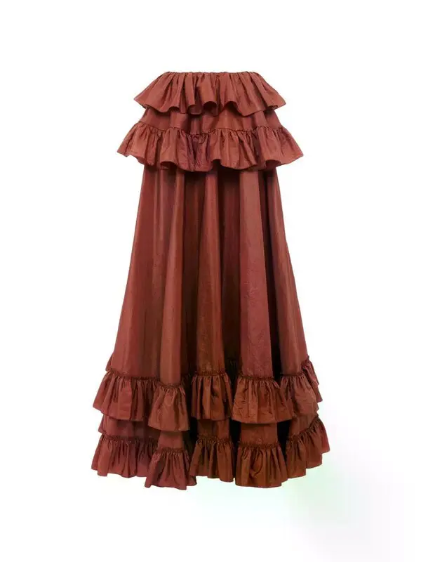 Chloé Ruffled Maxi Skirt - Pink