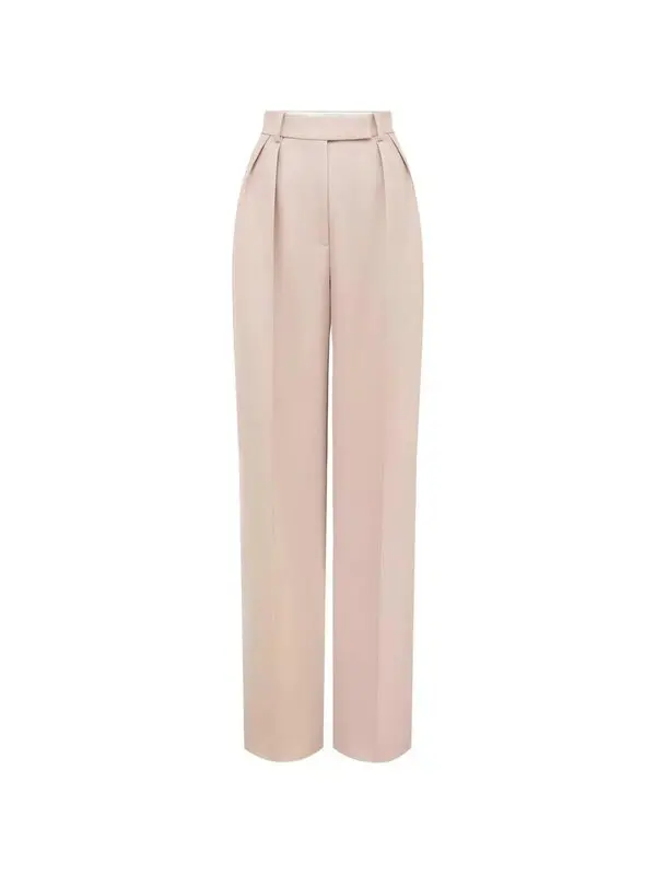 Alex Perry Pleated Trousers - Neutrals