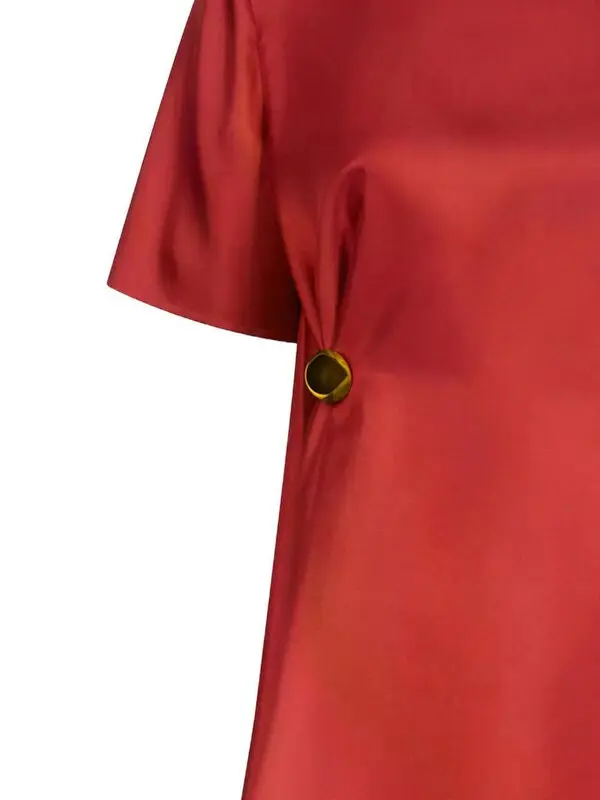 Loulou De Saison Madea Draped Asymmetric Top - Red