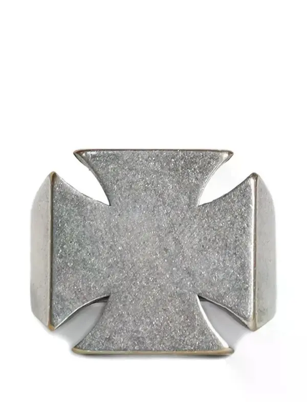 Vetements Cross Motif Ring - Silver