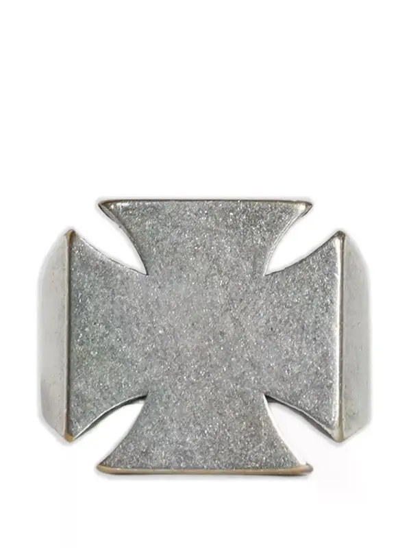 Vetements Cross Motif Ring - Silver