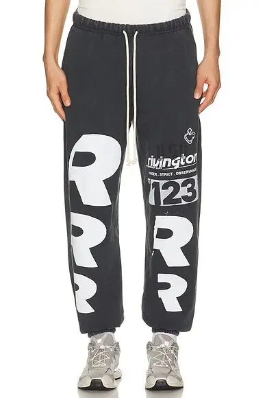 RRR123 Membership Uso Enemy Sweatpants - Black