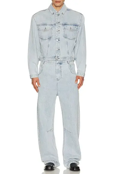 ENTIRE STUDIOS Shrunken Denim Jacket - Old Blue