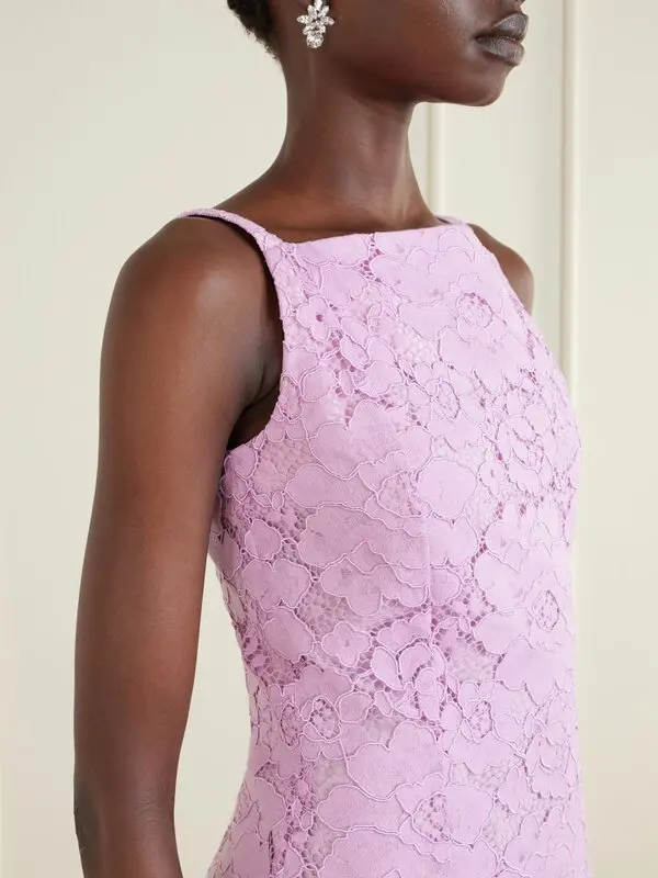 pink guipure lace dress Guipure Lace Midi Dress  MissChicFashion