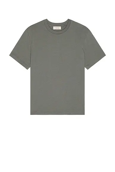 FRAME Short Sleeve Light Cotton Tee - Modern Grey