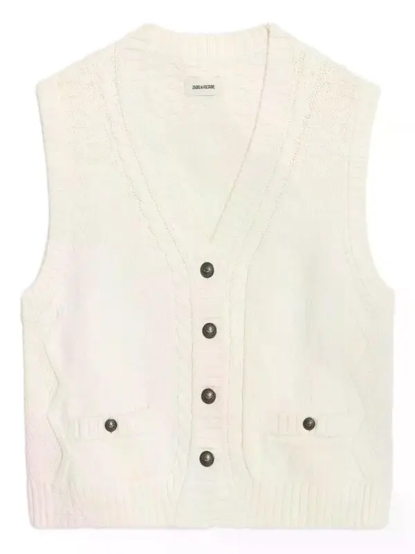 Zadig&Voltaire Cable-knit Vest - Neutrals
