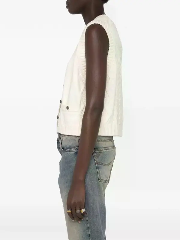 Zadig&Voltaire Cable-knit Vest - Neutrals