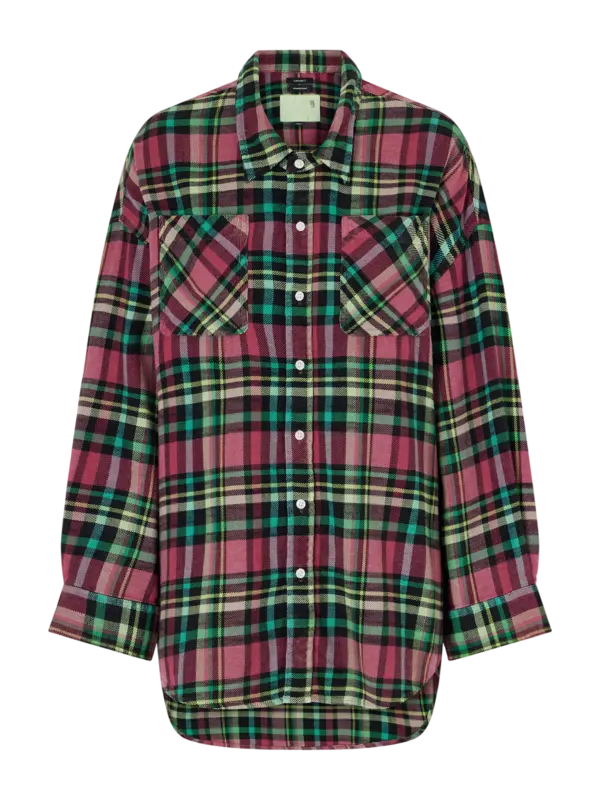 R13 Plaid Cotton-flannel Shirt - Multi