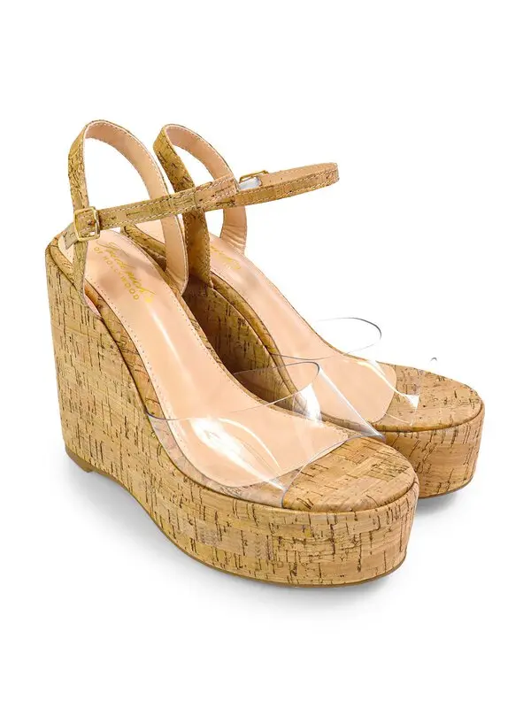 Frederick's Of Hollywood Tony Peep Toe Platform Wedges