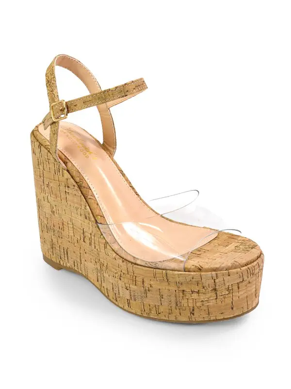 Frederick's Of Hollywood Tony Peep Toe Platform Wedges