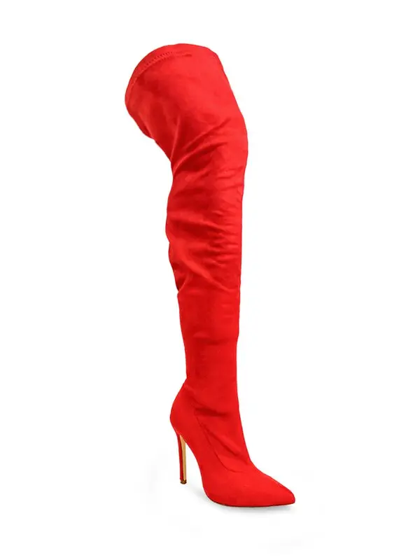 Frederick's Of Hollywood Gisele Stretchy Over-the-knee Heeled Boots
