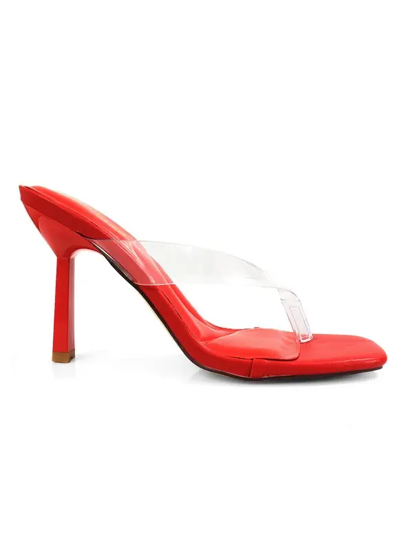 Frederick's Of Hollywood Annabelle Thong Sandal - Red
