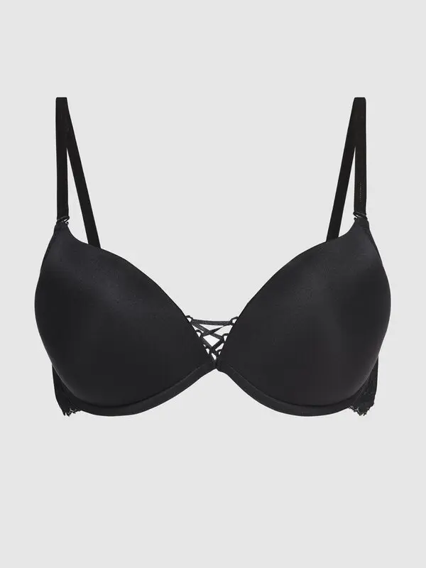 Frederick's Of Hollywood Hollywood Knockout Push Up Bra - Black