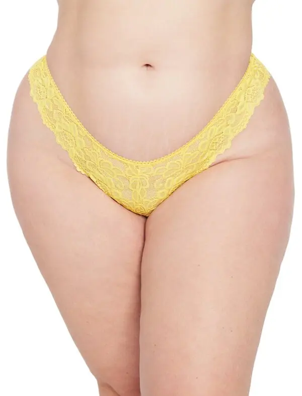 Frederick's Of Hollywood Jessica Lace Tanga - Snapdragon/pristine