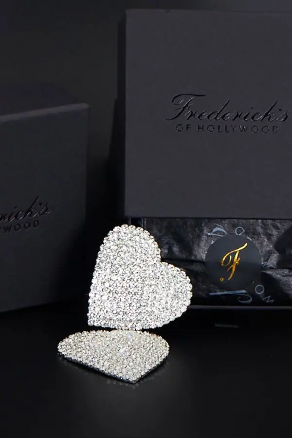 Frederick's Of Hollywood Ziggy Fine Heart Pasties - Silver