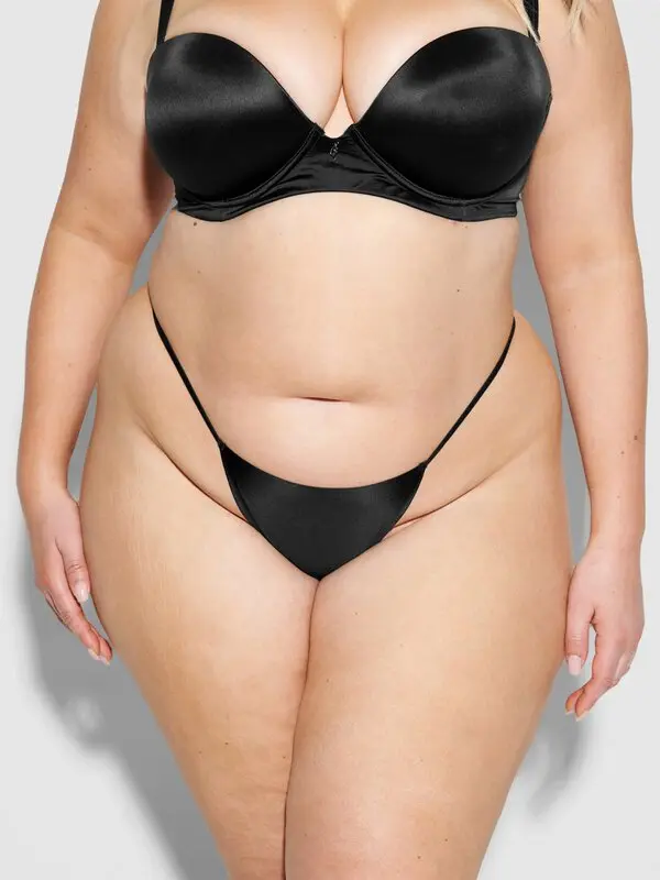 Frederick's Of Hollywood Lexi Liquid Satin G-string - Black