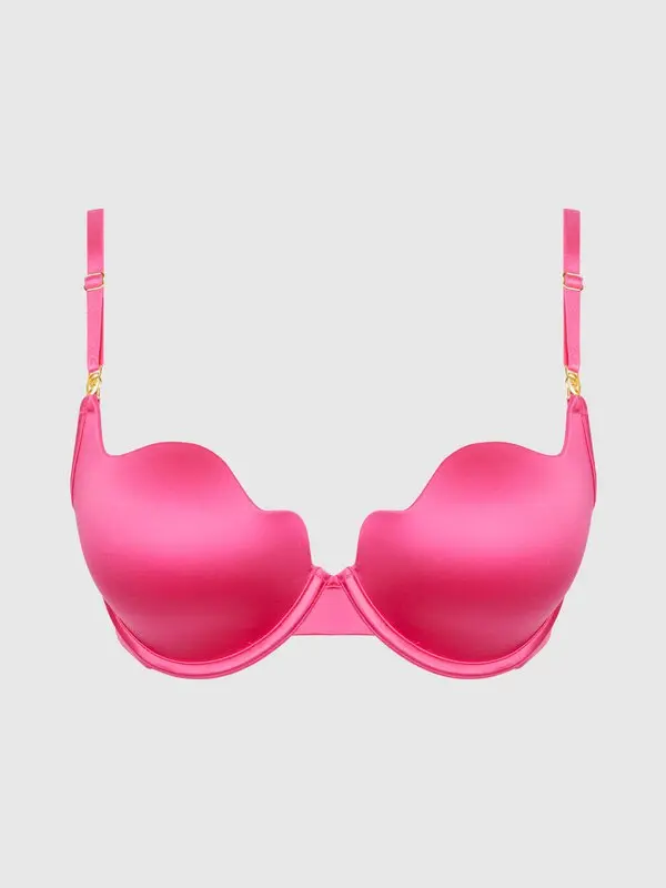 Frederick's Of Hollywood Director's Cut Lightly Lined T-shirt Bra - Pink Dragon