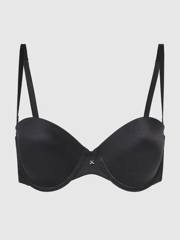 Frederick's Of Hollywood Hollywood Exxtreme Push Up Strapless Bra - Black