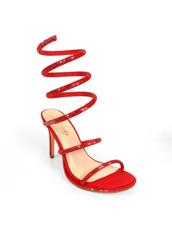 Frederick's Of Hollywood Lexia Rhinestone Heel - Red