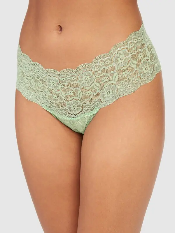 Frederick's Of Hollywood Ashlynn Allover Lace Hipster - Hemlock