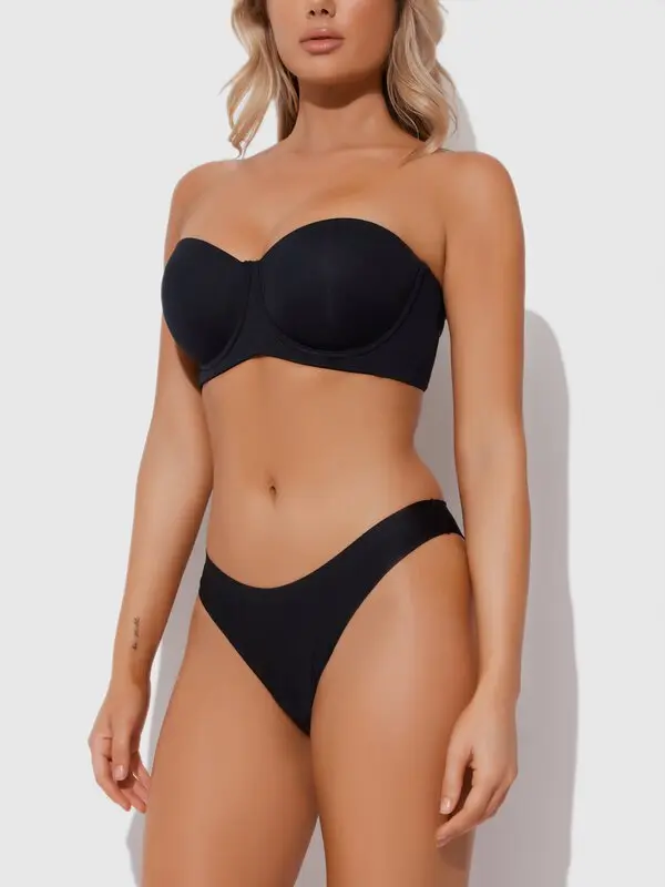 Frederick's Of Hollywood No Show Lasercut Micro Front & Mesh Back Tanga