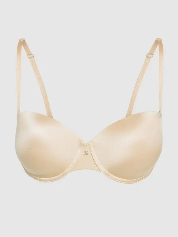 Frederick's Of Hollywood Hollywood Exxtreme Push Up Strapless Bra - Nude/latte