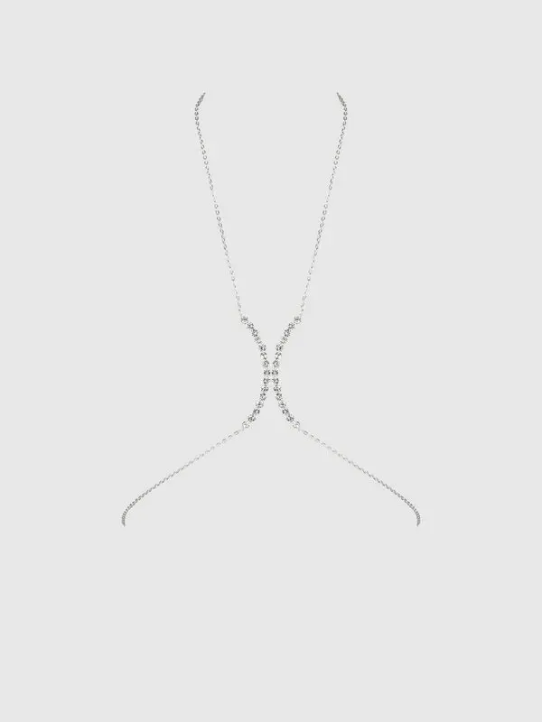 Frederick's Of Hollywood Ziggy Rhinestone Cleavage Hugging Bodychain