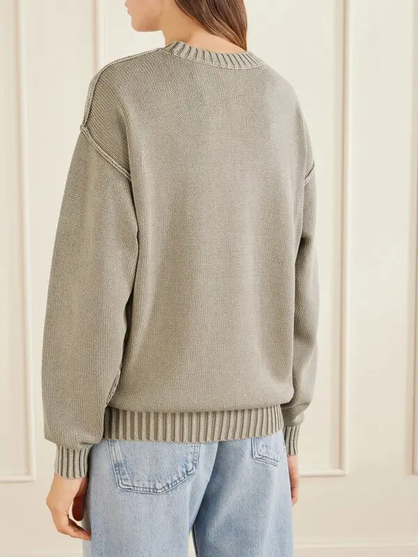 Aimé Leon Dore Inside-out Cotton Crewneck Sweater - Gray