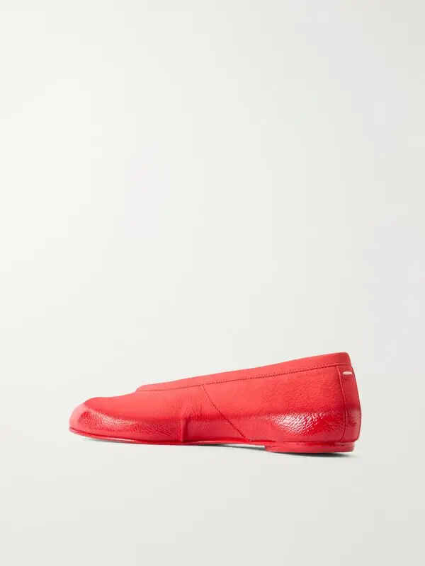 MAISON MARGIELA Tabi Ballerina Leather Flats - Red