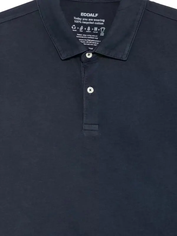 ECOALF Button Polo Shirt - Blue