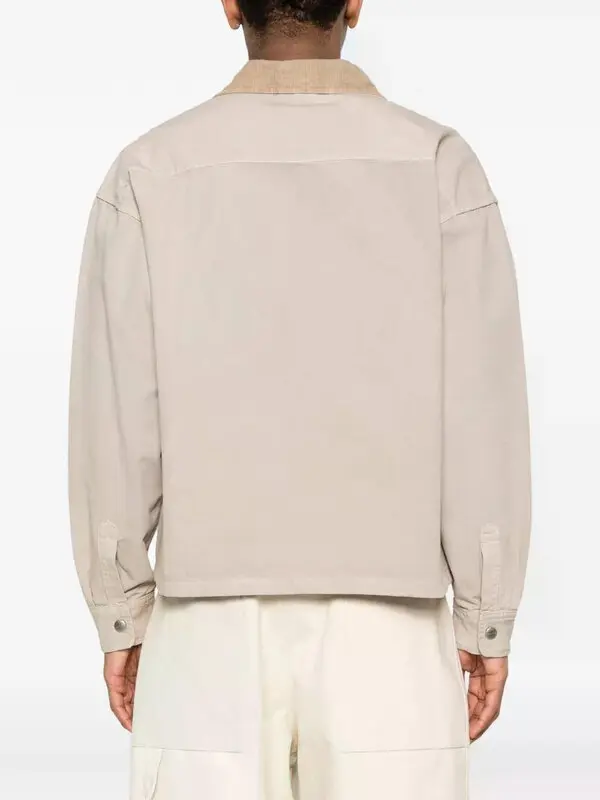 Carhartt Work In Progress Prescott Corduroy-collar Shirt - Neutrals