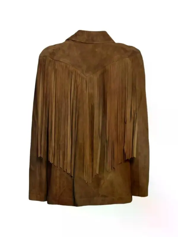 BLUSOTTO Fringed Leather Jacket