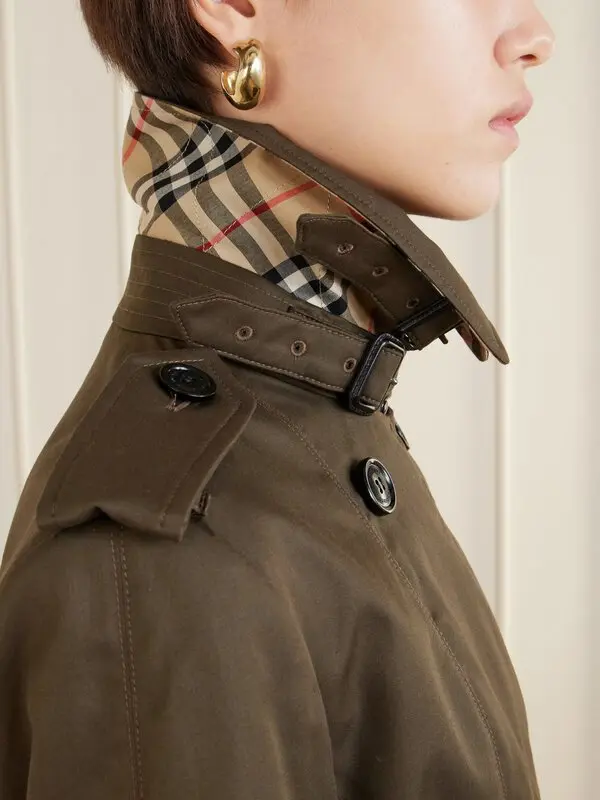Burberry Swarby Belted Cotton-gabardine Jacket