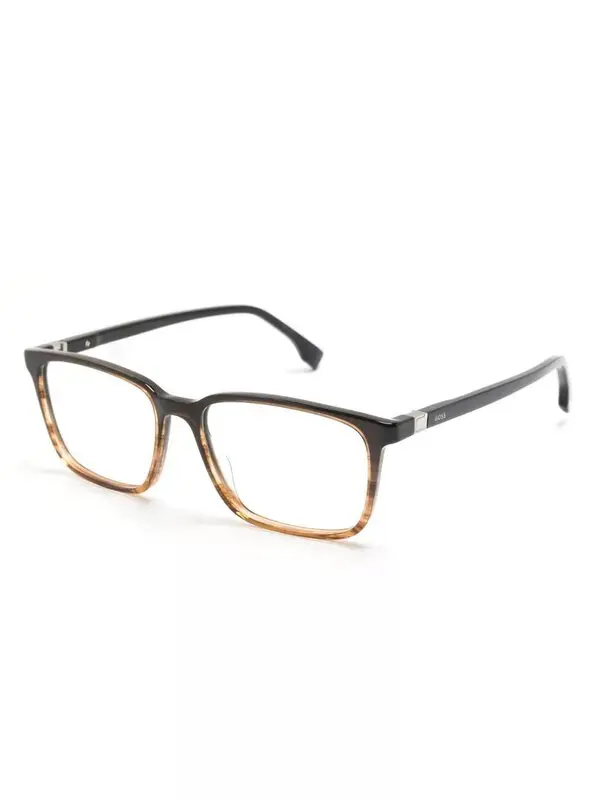 BOSS Logo-print Square-frame Glasses