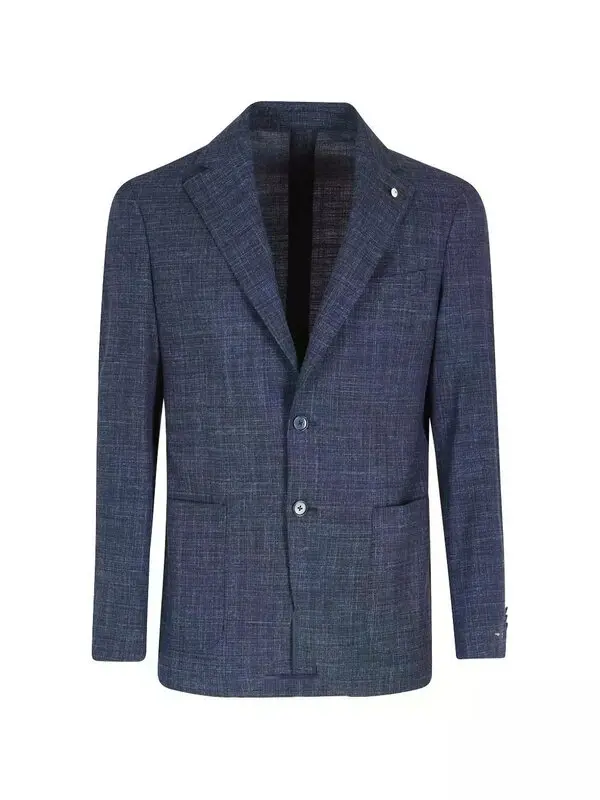 L.B.M. Jack Patch-pocket Single-breasted Blazer - Blue