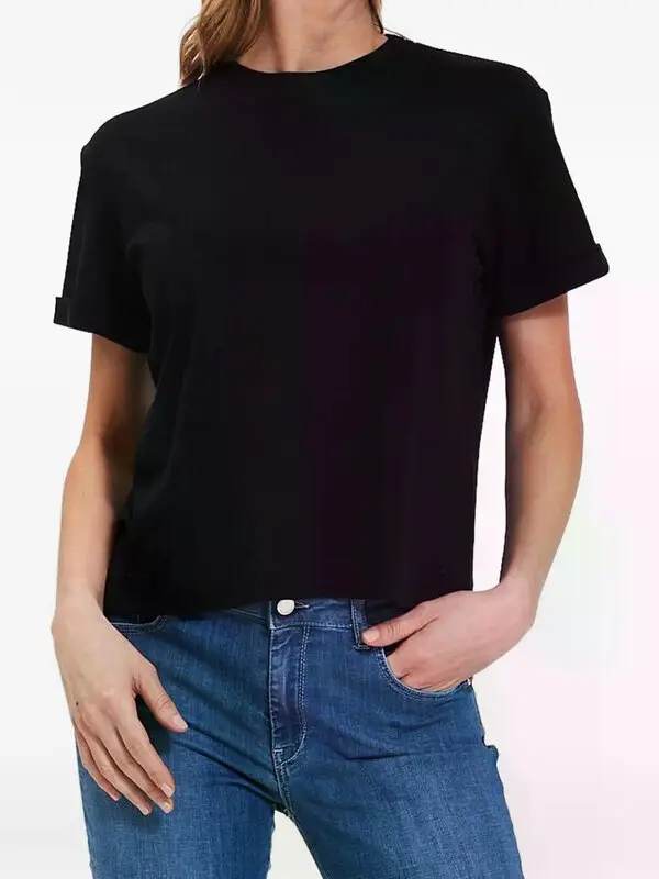 GRAN SASSO Cuffed T-shirt - Black