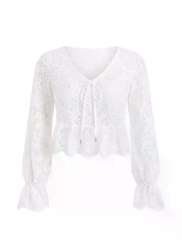 Michael Kors Lace V-neck Top - White