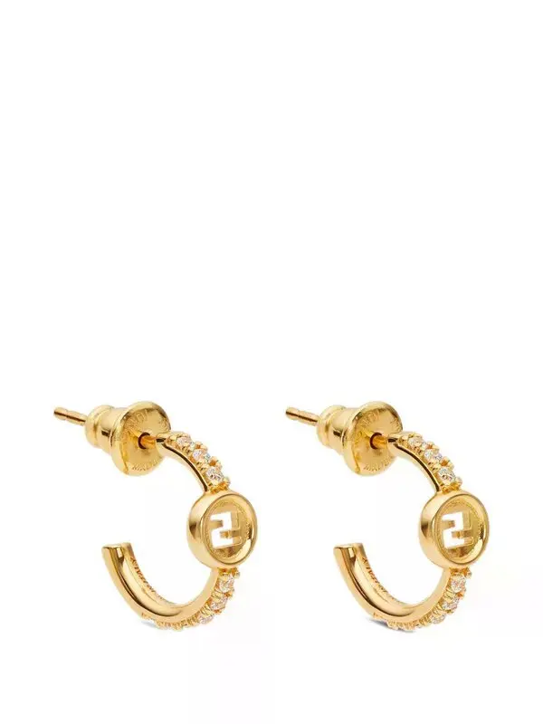 Fendi Everround Crystal Embellished Earrings