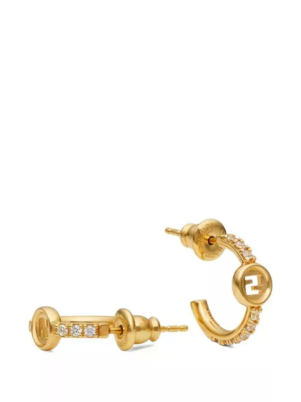 Fendi Everround Crystal Embellished Earrings