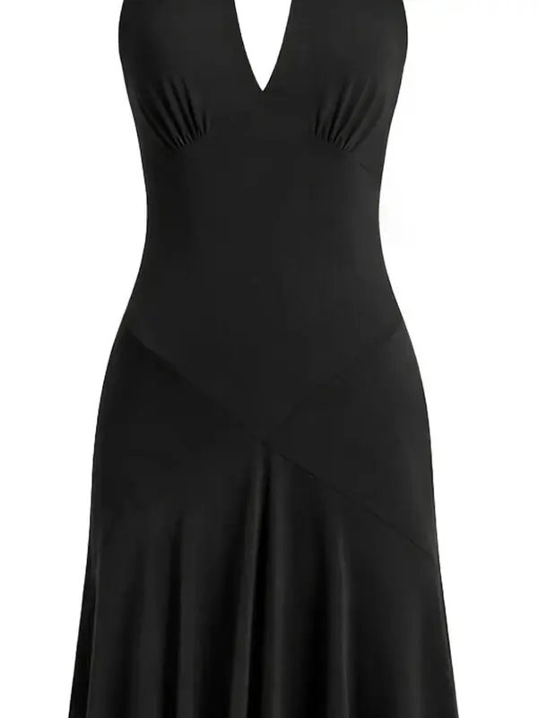 Michael Kors Halter Neck Midi Dress - Black