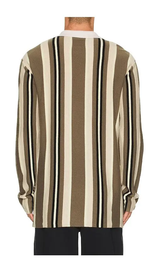 Guest In Residence Striped Rugby In Grey - Cypress Combo
