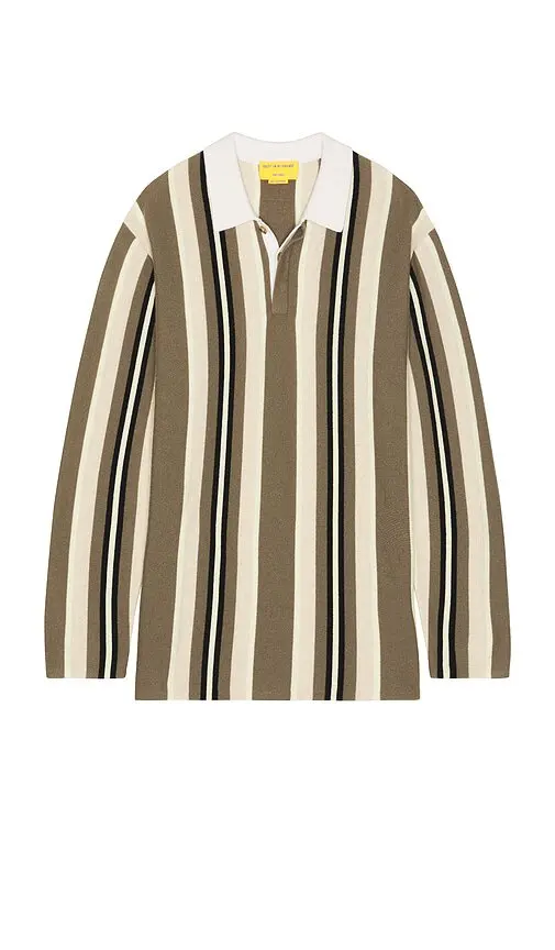 Guest In Residence Striped Rugby In Grey - Cypress Combo