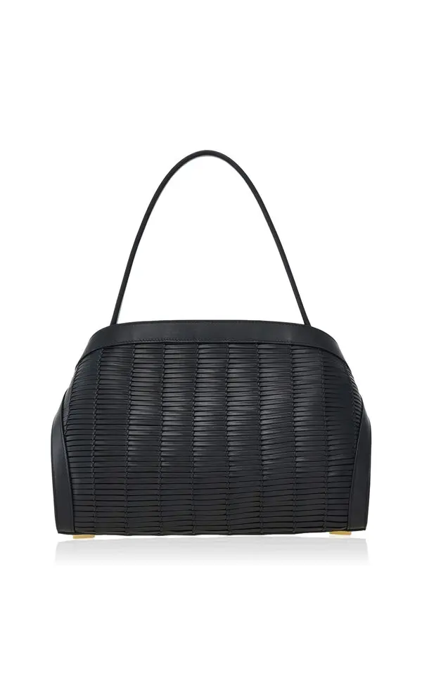 FERRAGAMO Hug Woven Leather Handbag