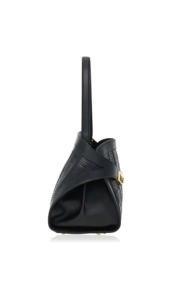 FERRAGAMO Hug Woven Leather Handbag