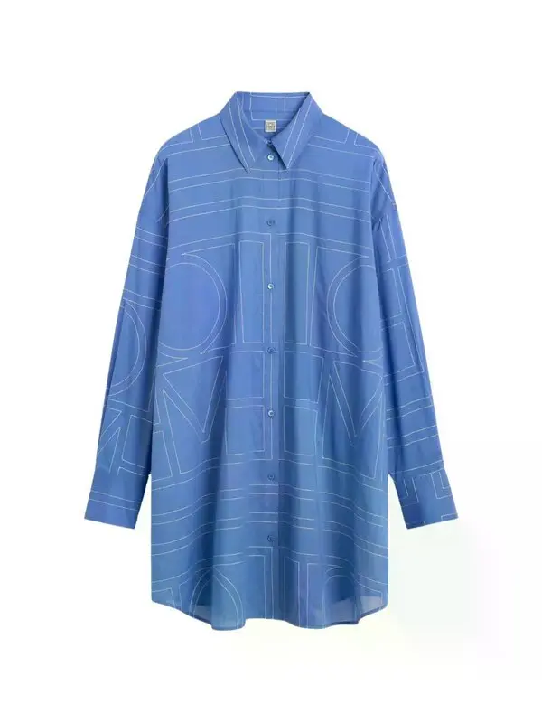 TOTEME Geometric Print Long Shirt - Blue