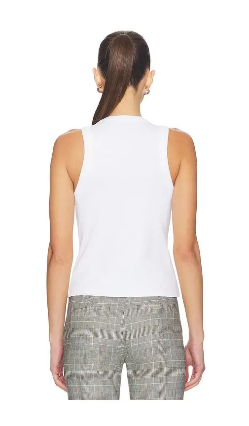 Veronica Beard Cropped Jordyn Tank Top - White