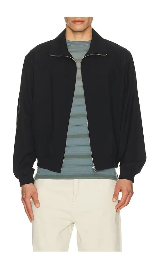 FRAME Wool Zip Blouson - Dark Navy