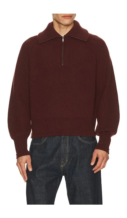 ENTIRE STUDIOS Blimp Quarter Zip Sweater - Bean