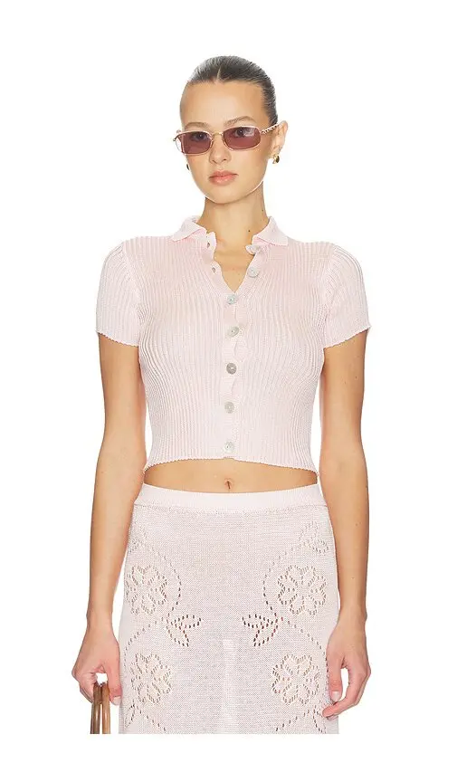Calle Del Mar Short Sleeve Cardigan - Primrose